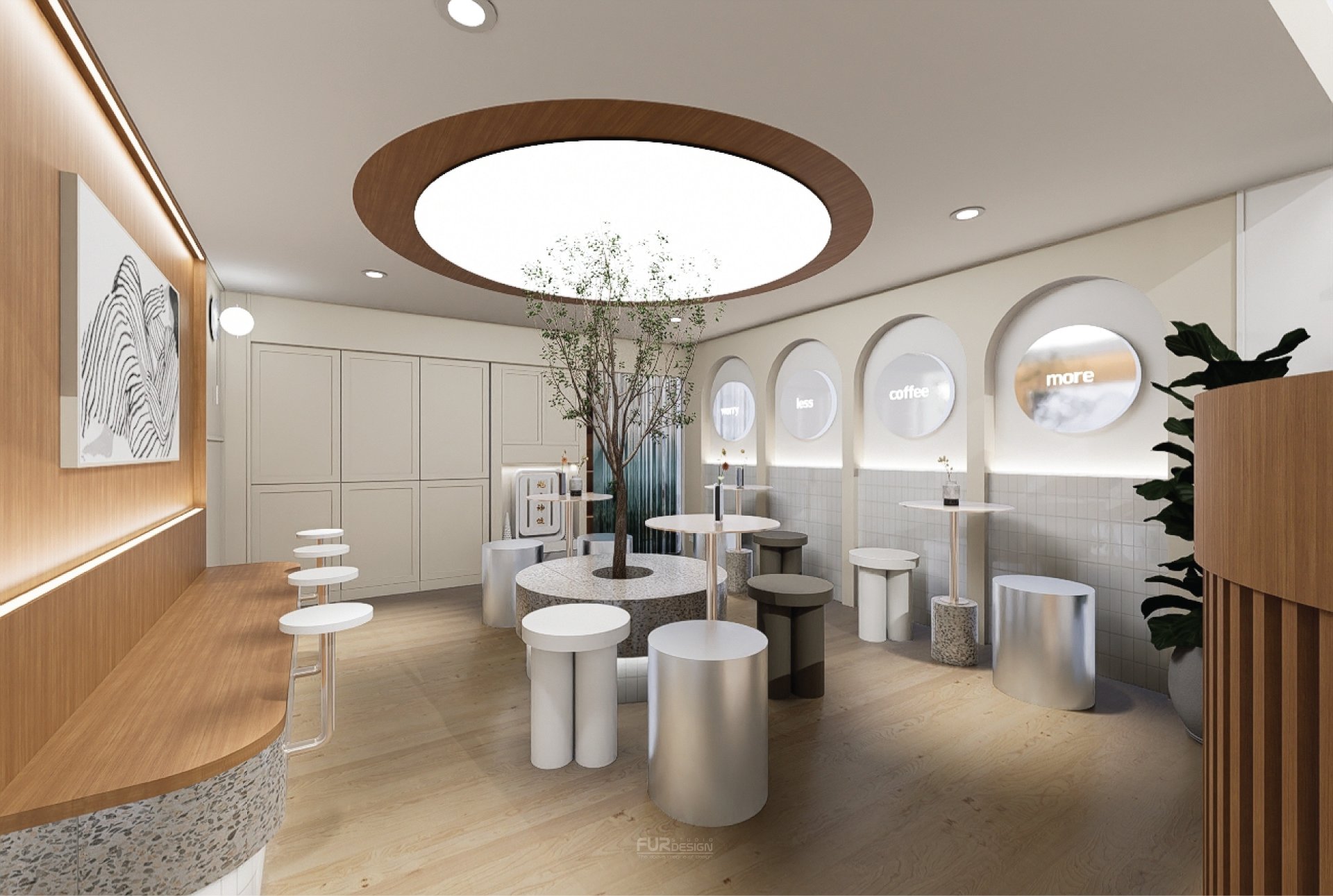 ออกแบบ ผลิต และติดตั้งร้าน : ร้าน Luka Coffee ห้วยขวาง รัชดา กทม. ...