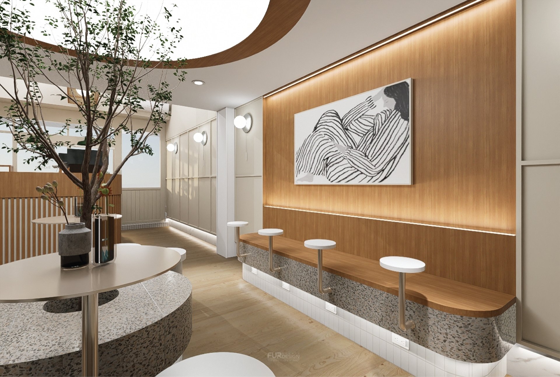 ออกแบบ ผลิต และติดตั้งร้าน : ร้าน Luka Coffee ห้วยขวาง รัชดา กทม. ...