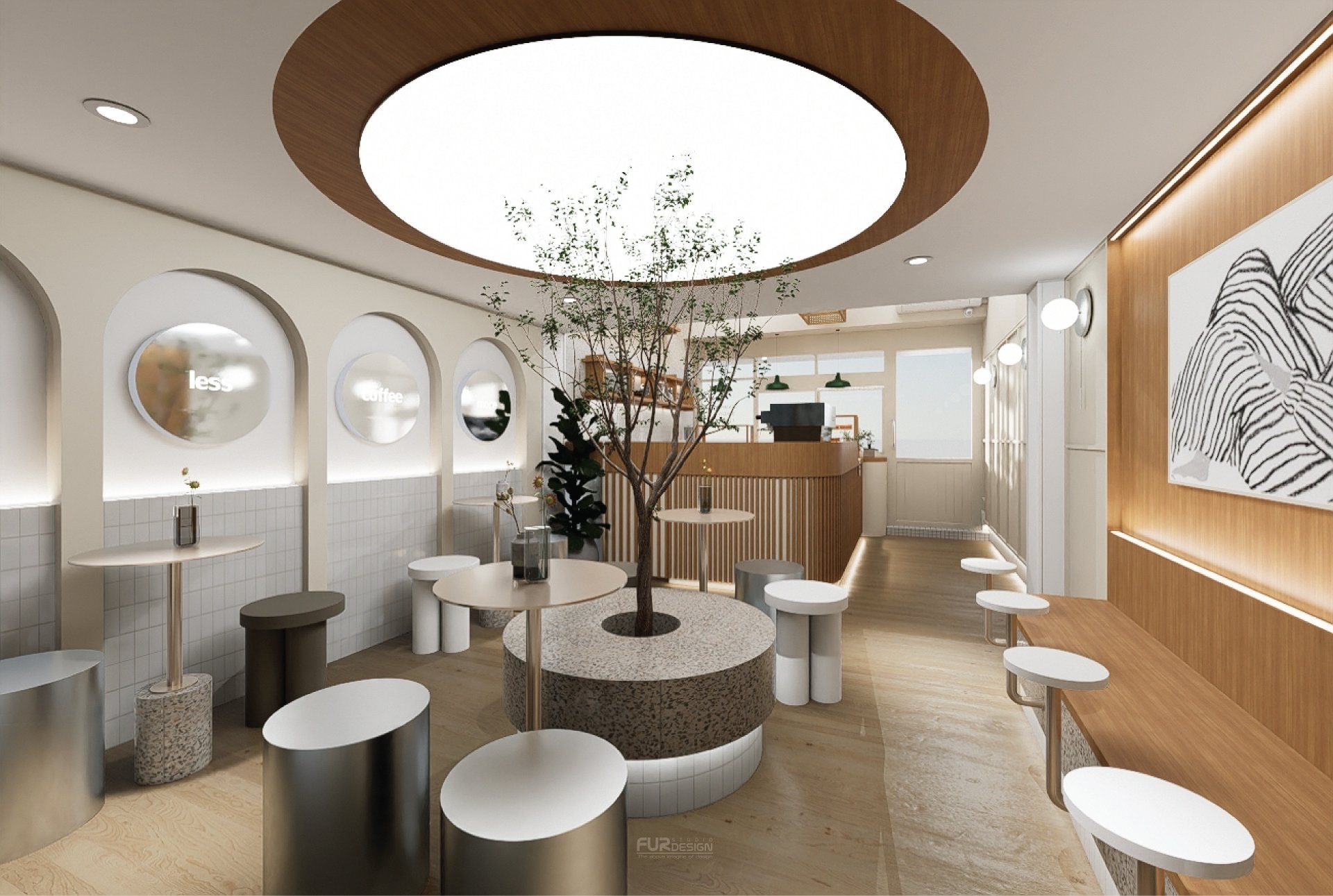 ออกแบบ ผลิต และติดตั้งร้าน : ร้าน Luka Coffee ห้วยขวาง รัชดา กทม. ...