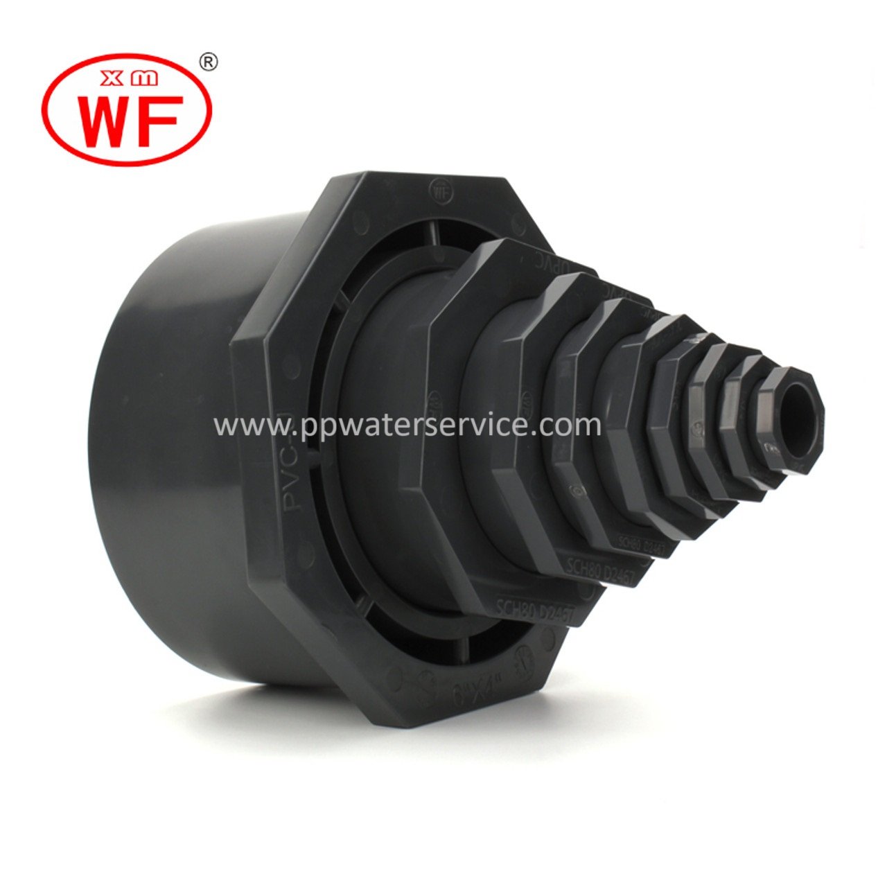 ลดเหลี่ยมแบบสวม WF UPVC ANSI Bushing 3"DN75 * 2"1/2DN65 - ppwaterservice