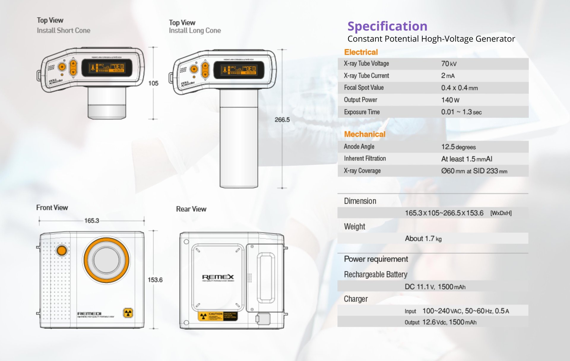 Portable X-Ray REMEDI Digital Camera - dentiumthailand