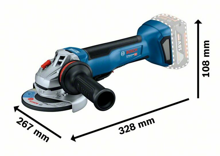 BOSCH GWS 18V-10P เครื่องเจียร์ไร้สาย 4 นิ้ว (เครื่องเปล่า) - tp-toolsshop