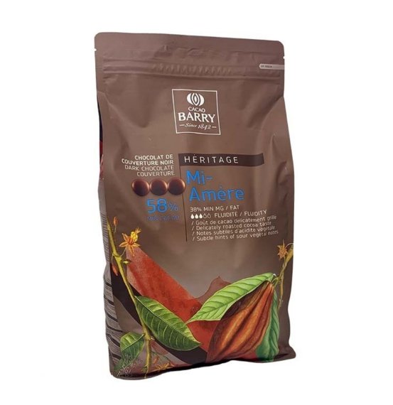 58% Cacao Barry Dark Chocolate 5 Kg - bakeryland