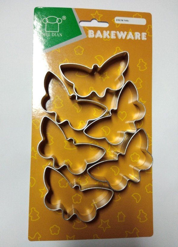 010727 Butterfly Cutter 6 Pcs - bakeryland