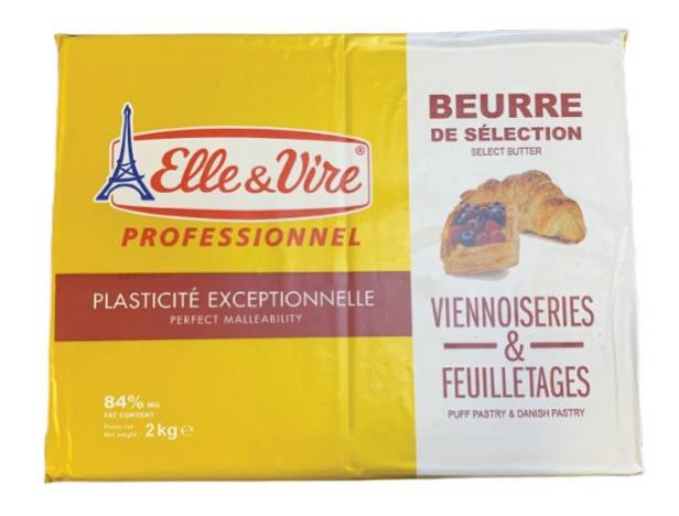 Elvire Unsalted Butter 84% 2 KG - bakeryland