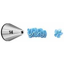 402-14 Wilton STD OPEN STAR TIP #14 - bakeryland