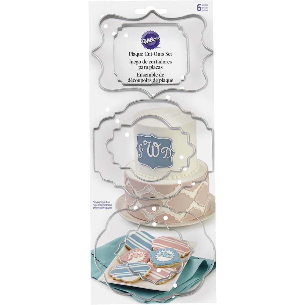 417-7555 6PC FONDANT PLAQUE CUTOUT - bakeryland