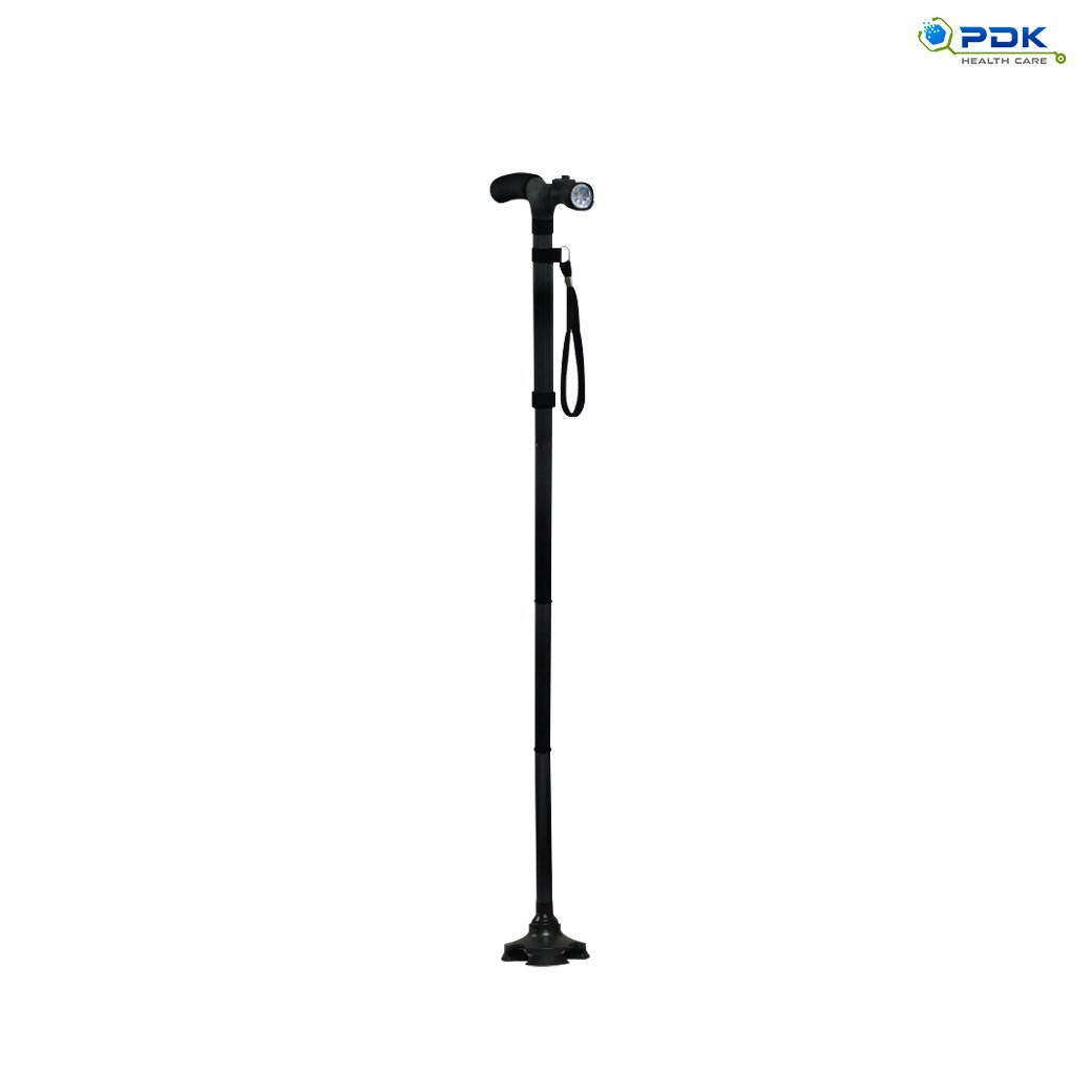 Foldable multi-purpose walking stick with flashlight PDK-105 ...