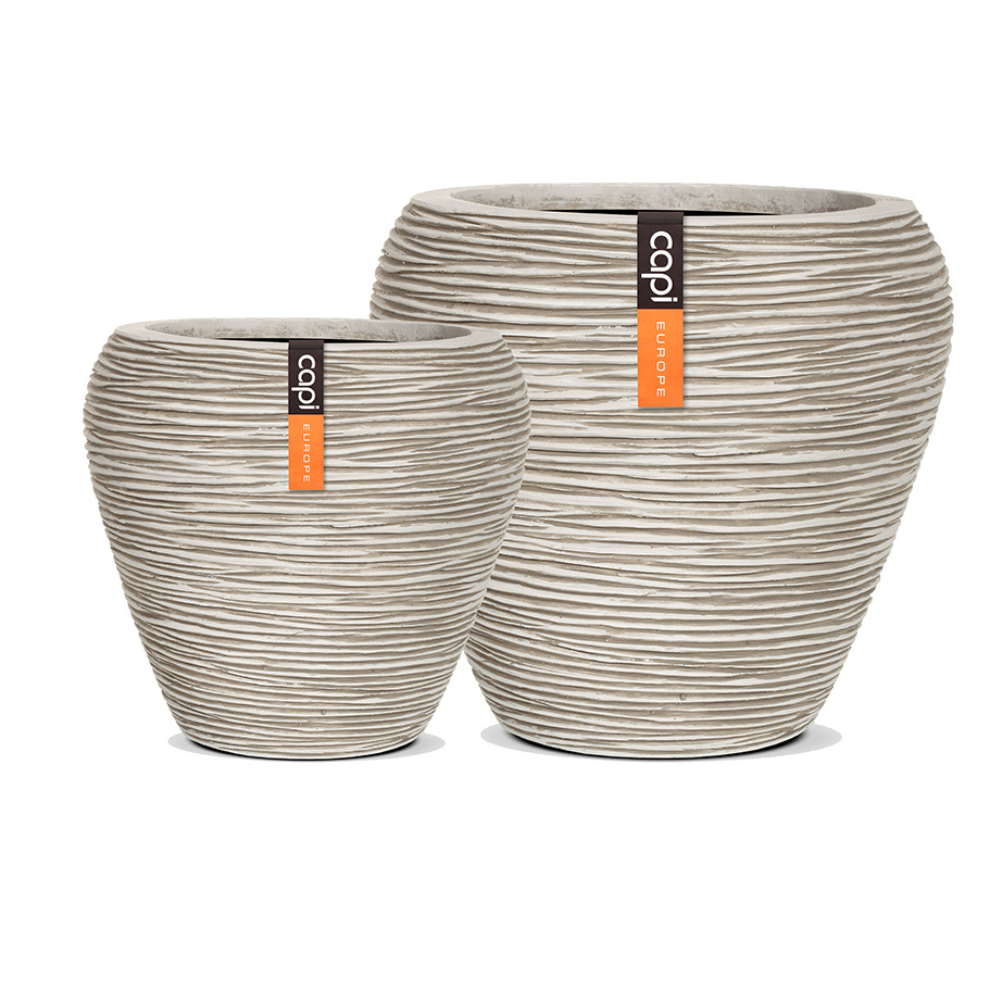 TAPERED ROUND RIB IVORY - M S Natural Design - outdoorfurniturethailand