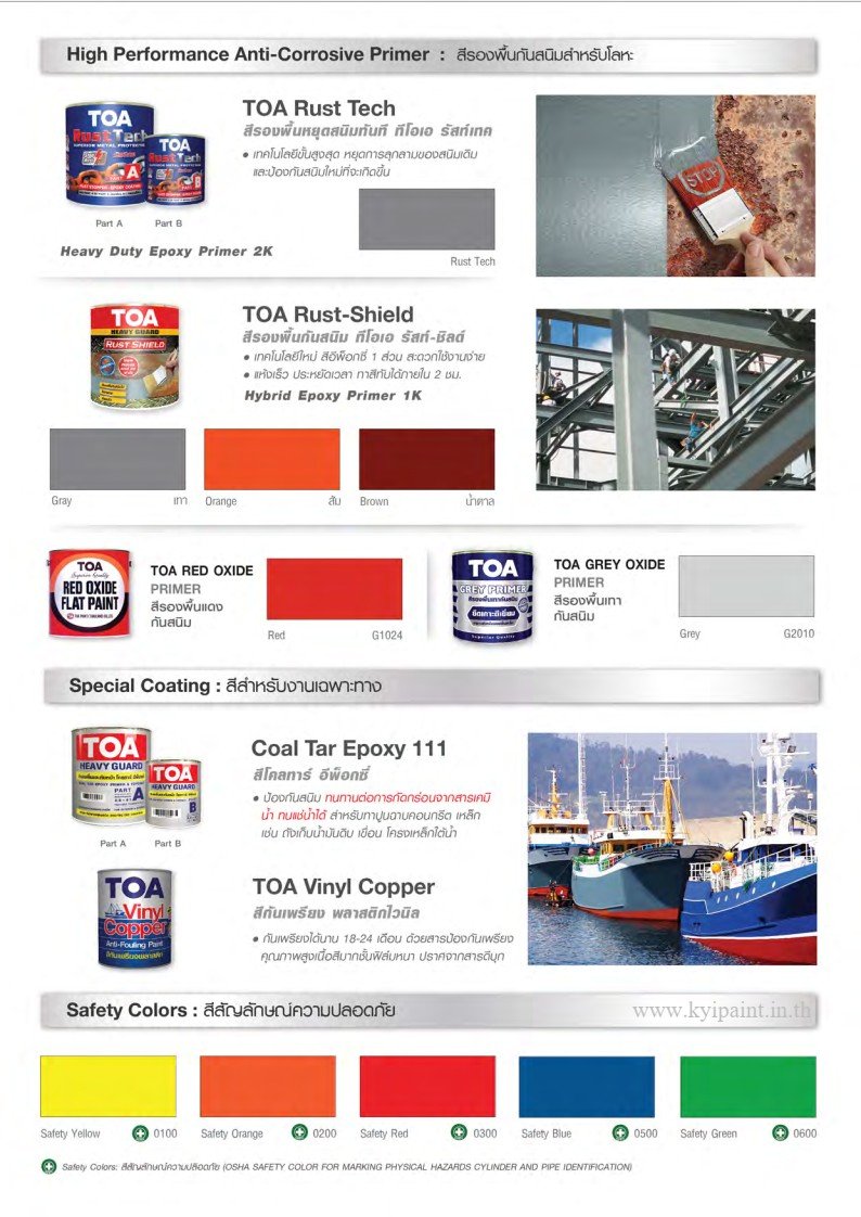 ทีโอเอ ท็อปการ์ด สีทับหน้าอะคริลิก โพลียูรีเทน 2 ส่วน - kyipaint