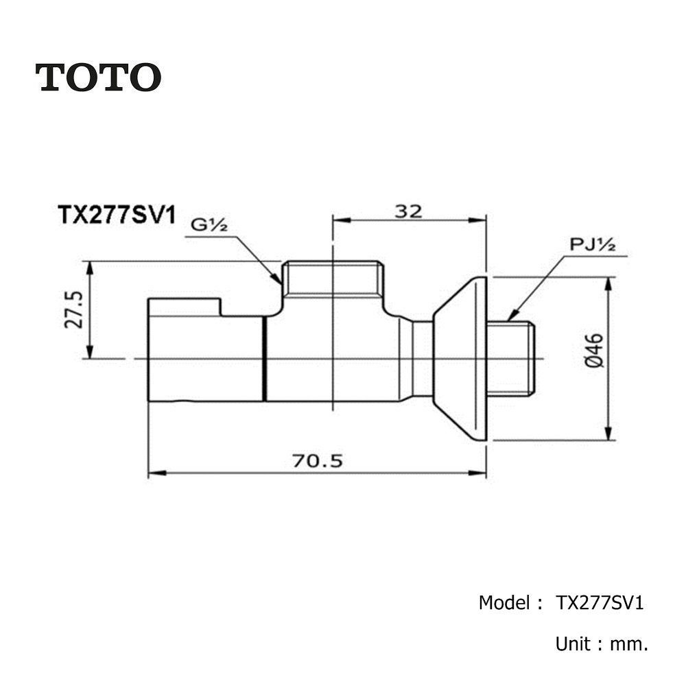 TX277SV1 วาล์วเปิด-ปิดน้ำ - bangkokceramic