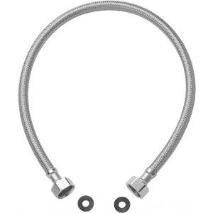 Z406(HM) สายน้ำดีอ่างล้างหน้าสเตนเลสถักยาว 24 นิ้ว - bangkokceramic