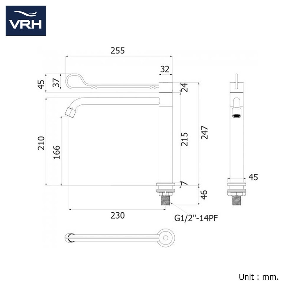 HFVSA-100002 ก๊อกเดี่ยวอ่างล้างจาน คอสวิง แบบตั้งพี้นรุ่น PROFESSIONAL ...