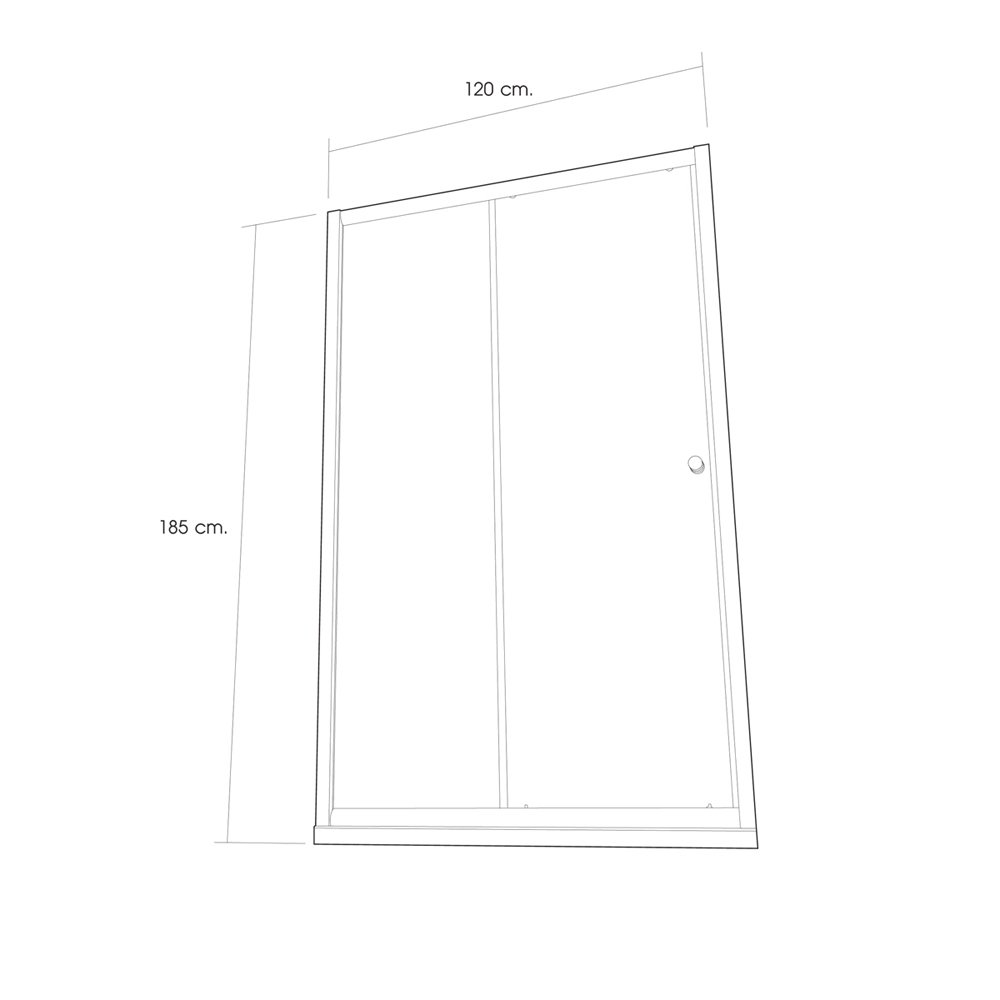 SLIDE DOOR + SHOWER EDGE (BLACK) - wspbath