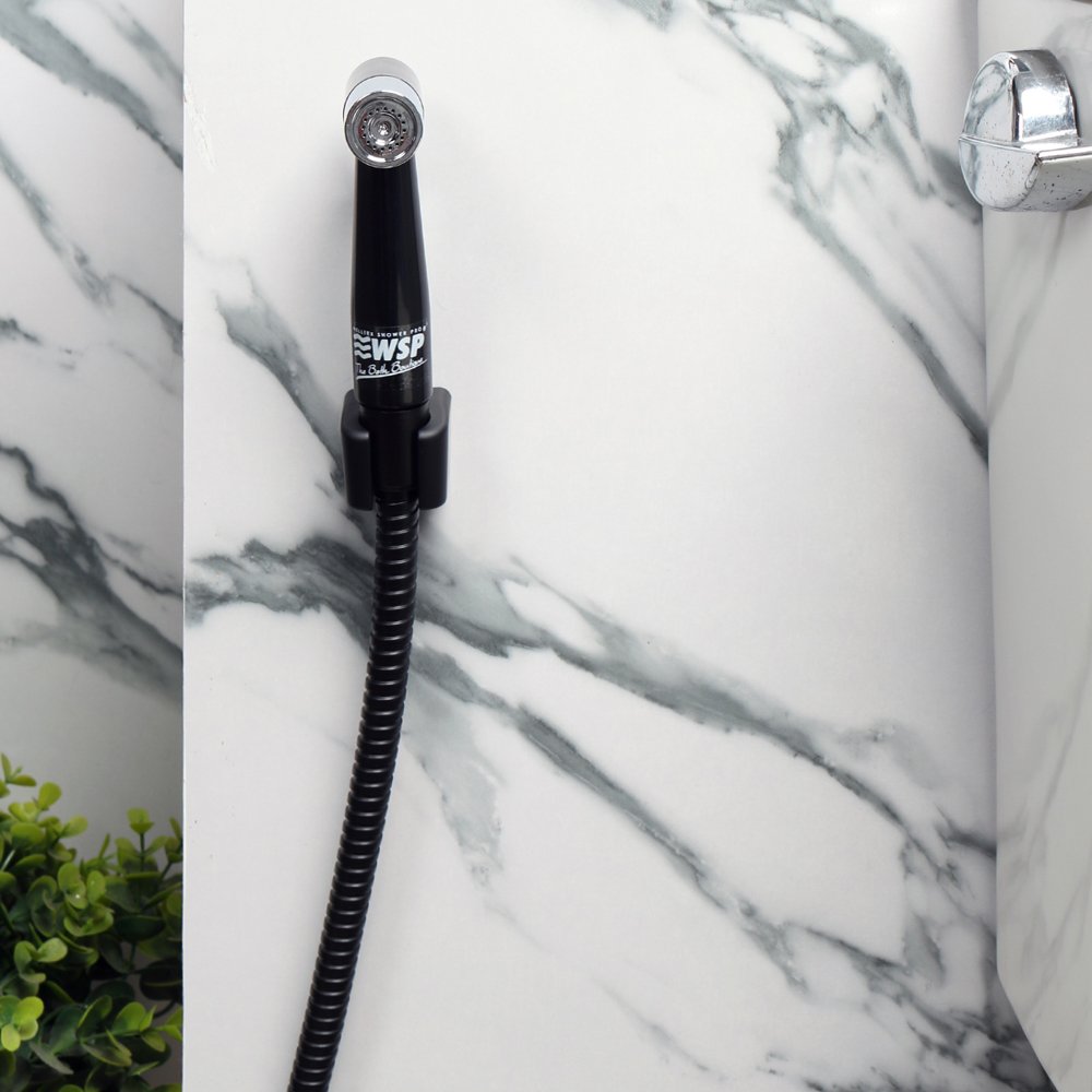 R-44BK SPRAYER SET BLACK / SILVER COLOUR - wspbath