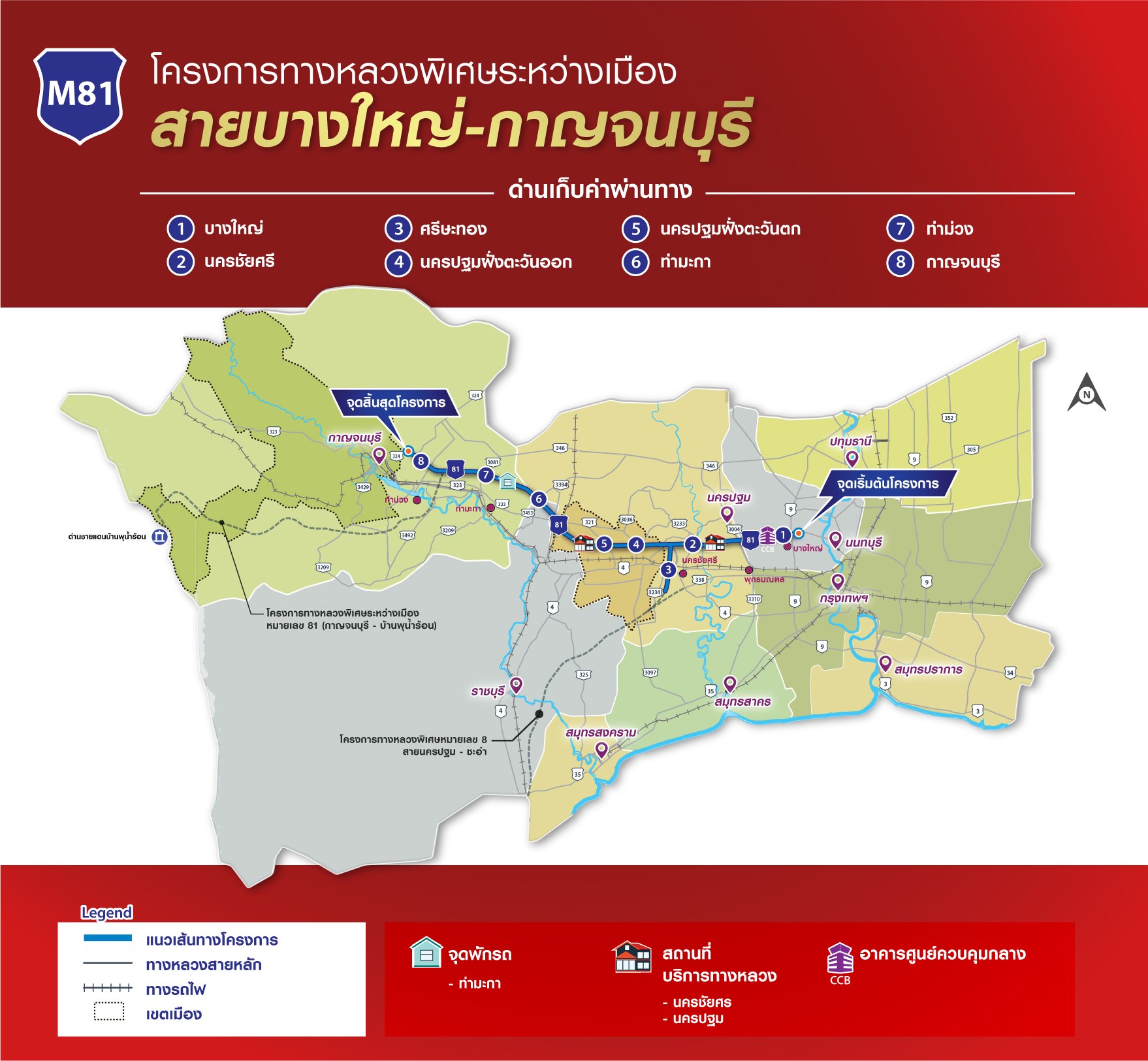 แนวเส้นทางโครงการ - motorway-m81