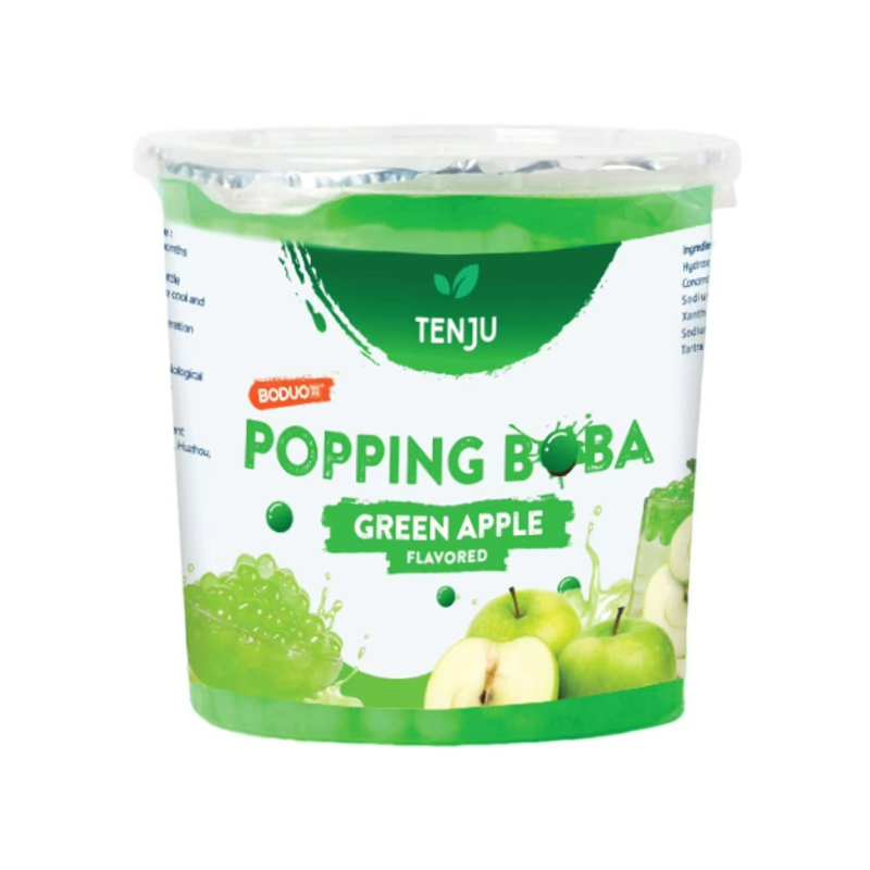 Green Apple Flavoured Popping Boba (Tenju)(1kg) - ppanpang