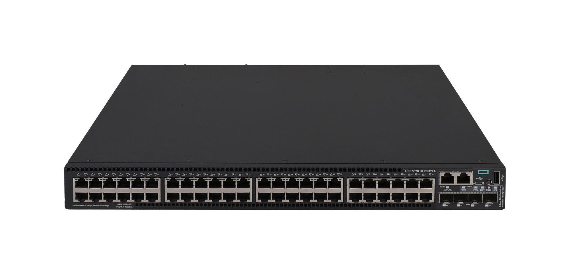 HPE 5520 48G PoE+ 4SFP+ HI Swch (48 10/100/1000 PoE+, 4 SFP+, 1 slot ...