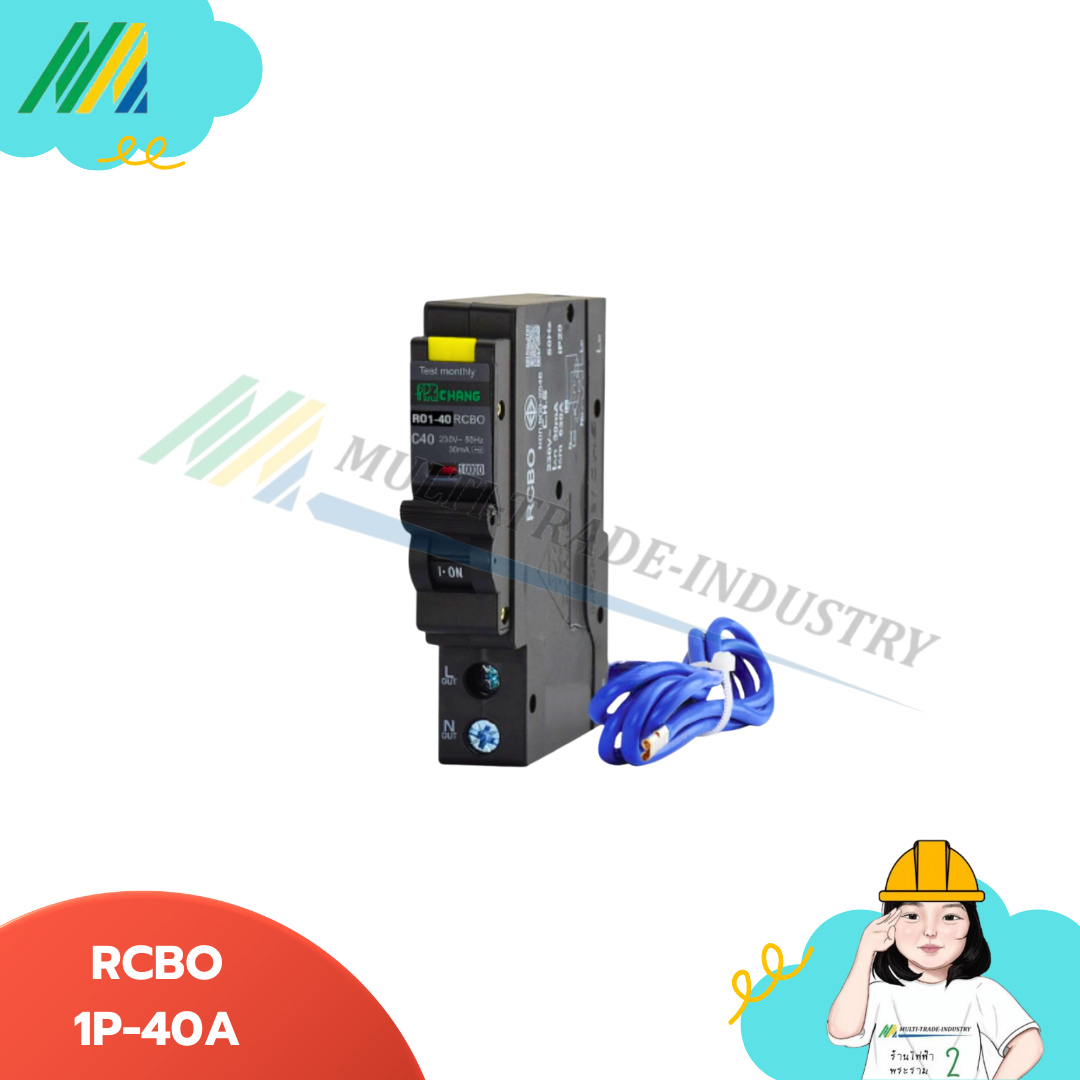 เบรกเกอร์ RCBO 1 Pole - รุ่น Chang