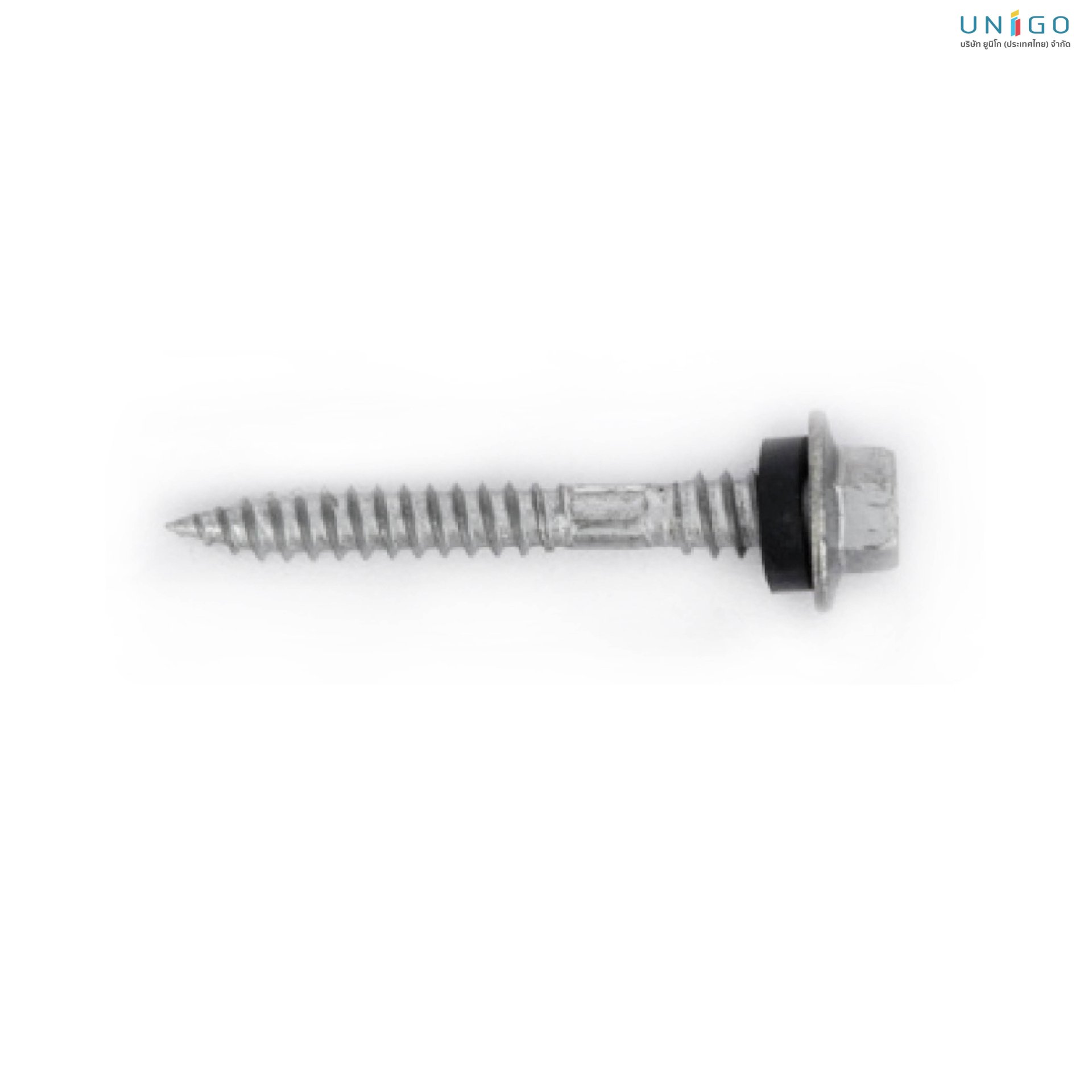 HEX HEAD SELF TAPPING SCREW WITH RIB AND CUTTING POINT - unigo