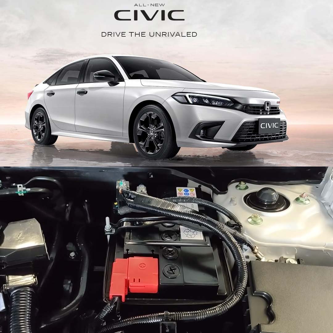 เปลี่ยนแบตเตอรี่ Honda Civic FE G11 1.5 turbo, 2.0 Hybrid e:HEV แบตหมด ...