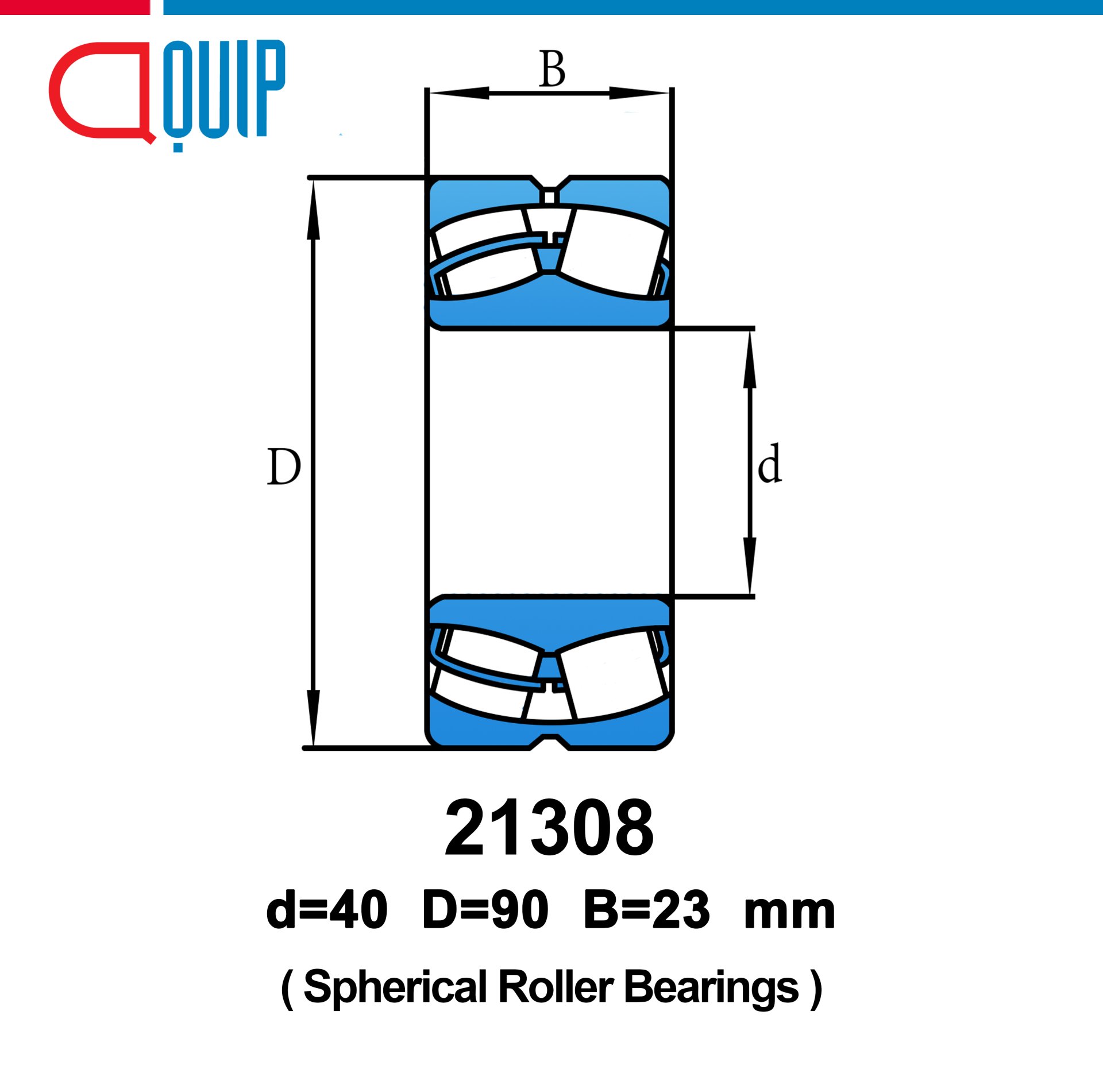 21308 UBC SPHERICAL ROLLER BEARINGS ตลับลูกปืนเม็ดหมอน - aquipthai