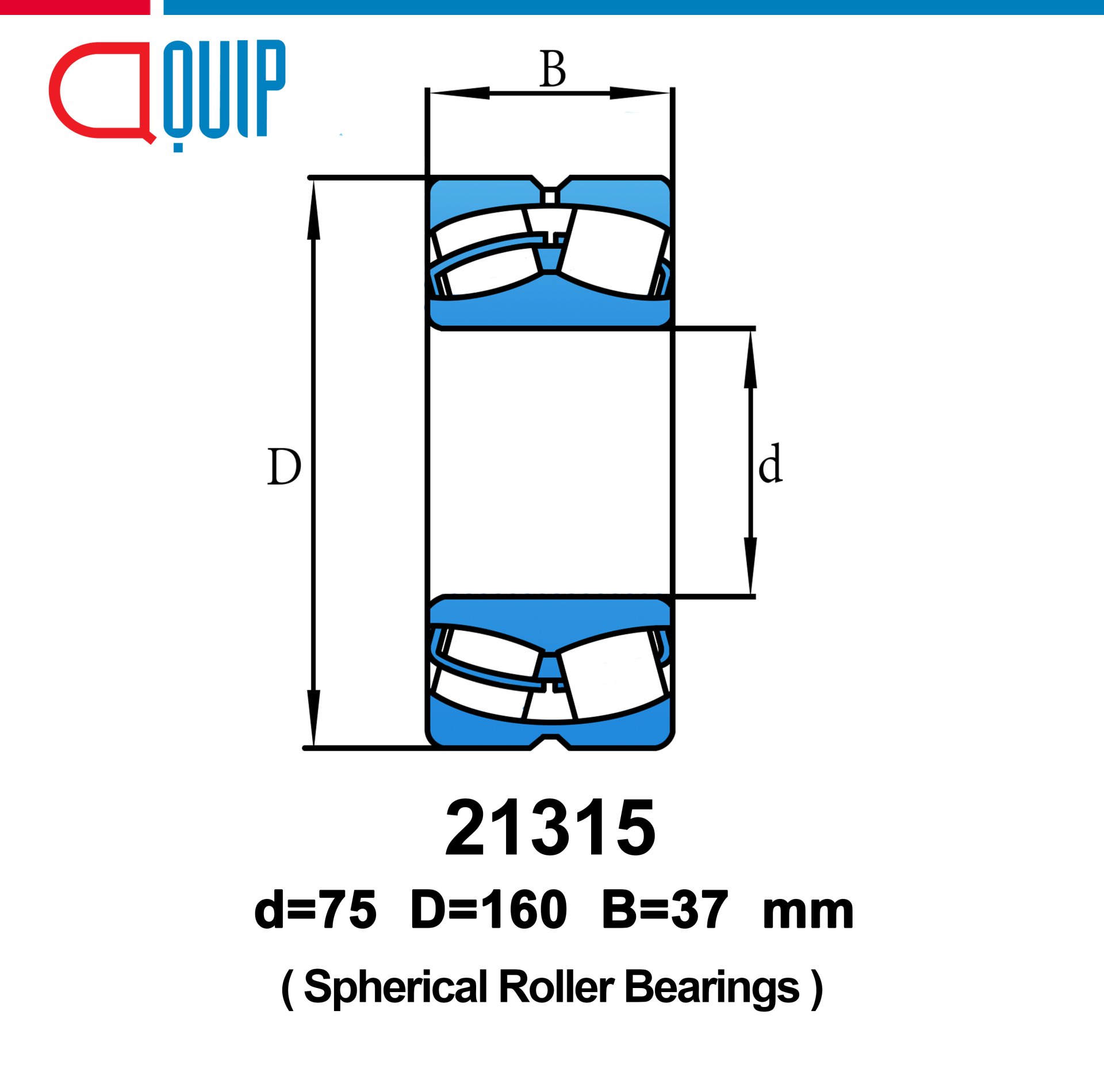 21315 UBC SPHERICAL ROLLER BEARINGS ตลับลูกปืนเม็ดหมอน - aquipthai