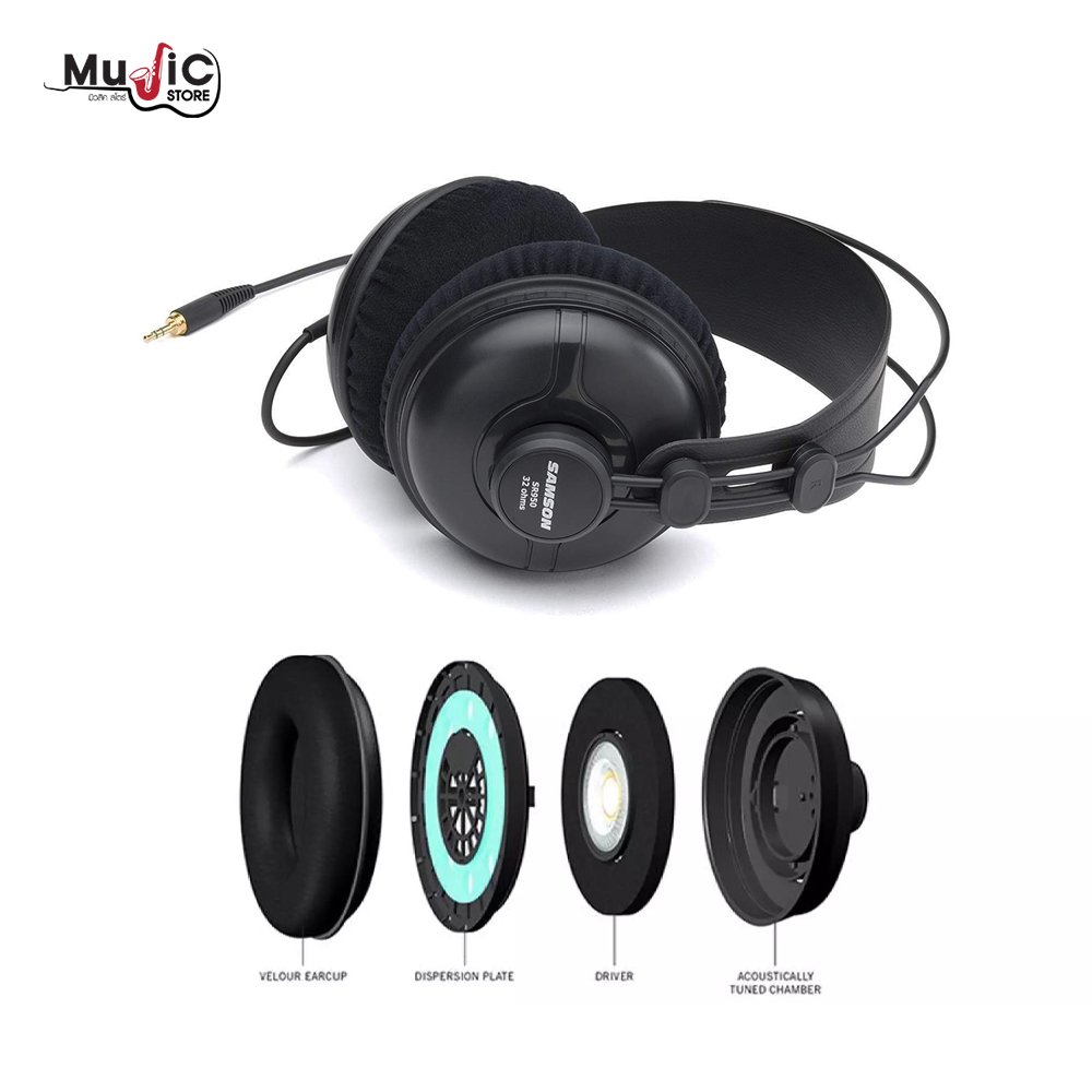 Samson SR950 Professional Studio Reference Headphones - musicstoreshop