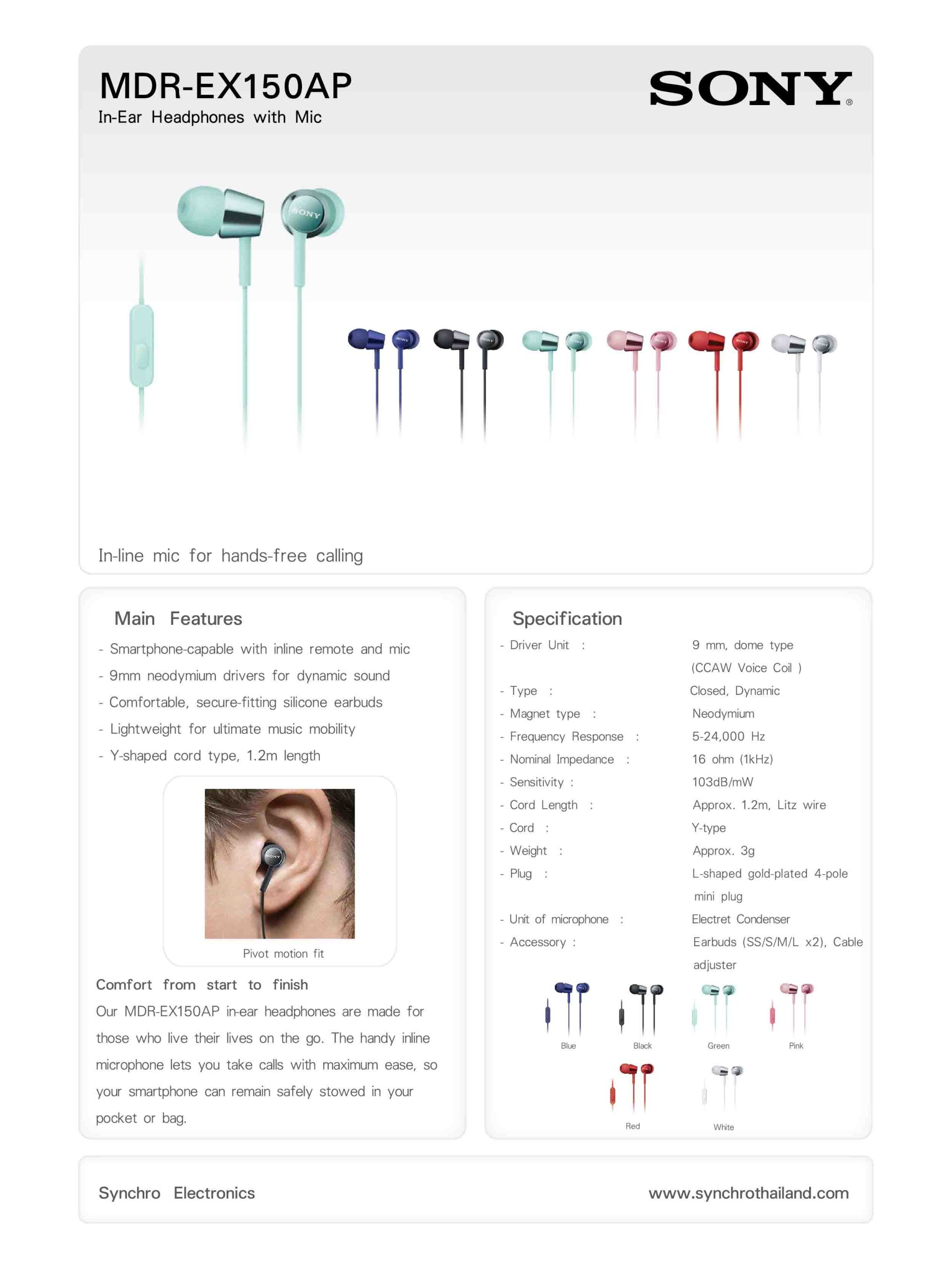 MDR-EX150AP - synchrothailand