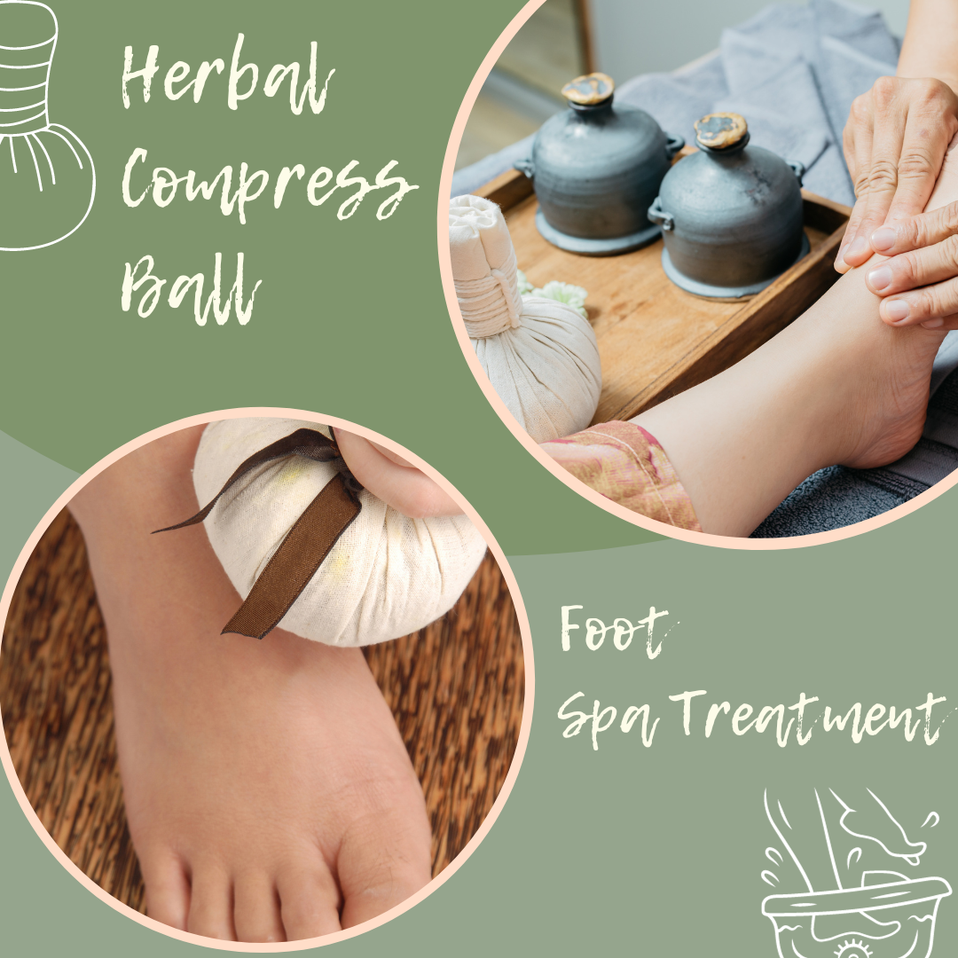 How to use herbal compress ball for foot spa treatment - baanidin