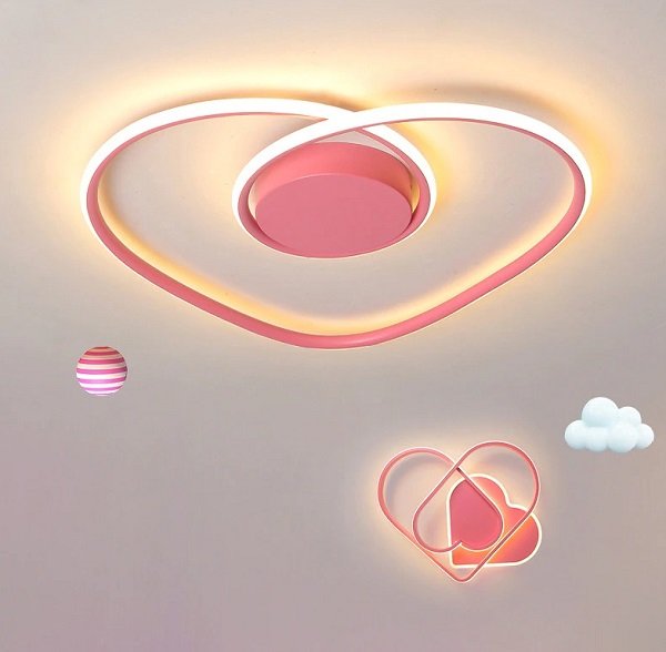 LED Pink Heart Shaped Modern Lights - lightgallerydesign