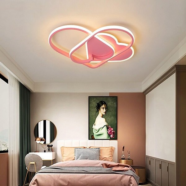 LED Pink Heart Shaped Modern Lights - lightgallerydesign