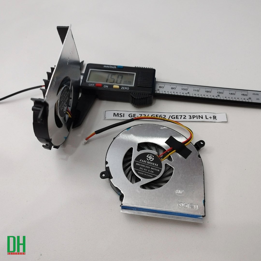 พัดลมระบายความร้อนแล็ปท็อป โน๊ตบุ๊ค MSI GE62 Apache Pro GE72, PE60, PE70, GL62, GL72 Laptop ...