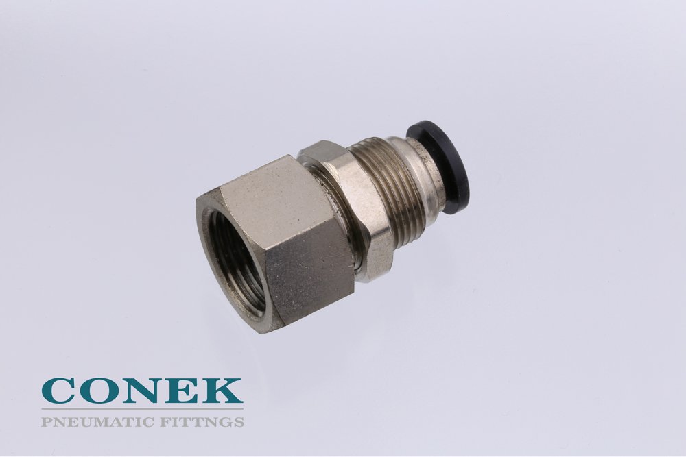 PMF Bulkhead Female Straight (ต่อตรงยึดตู้ เกลียวใน) - pneumaengineering