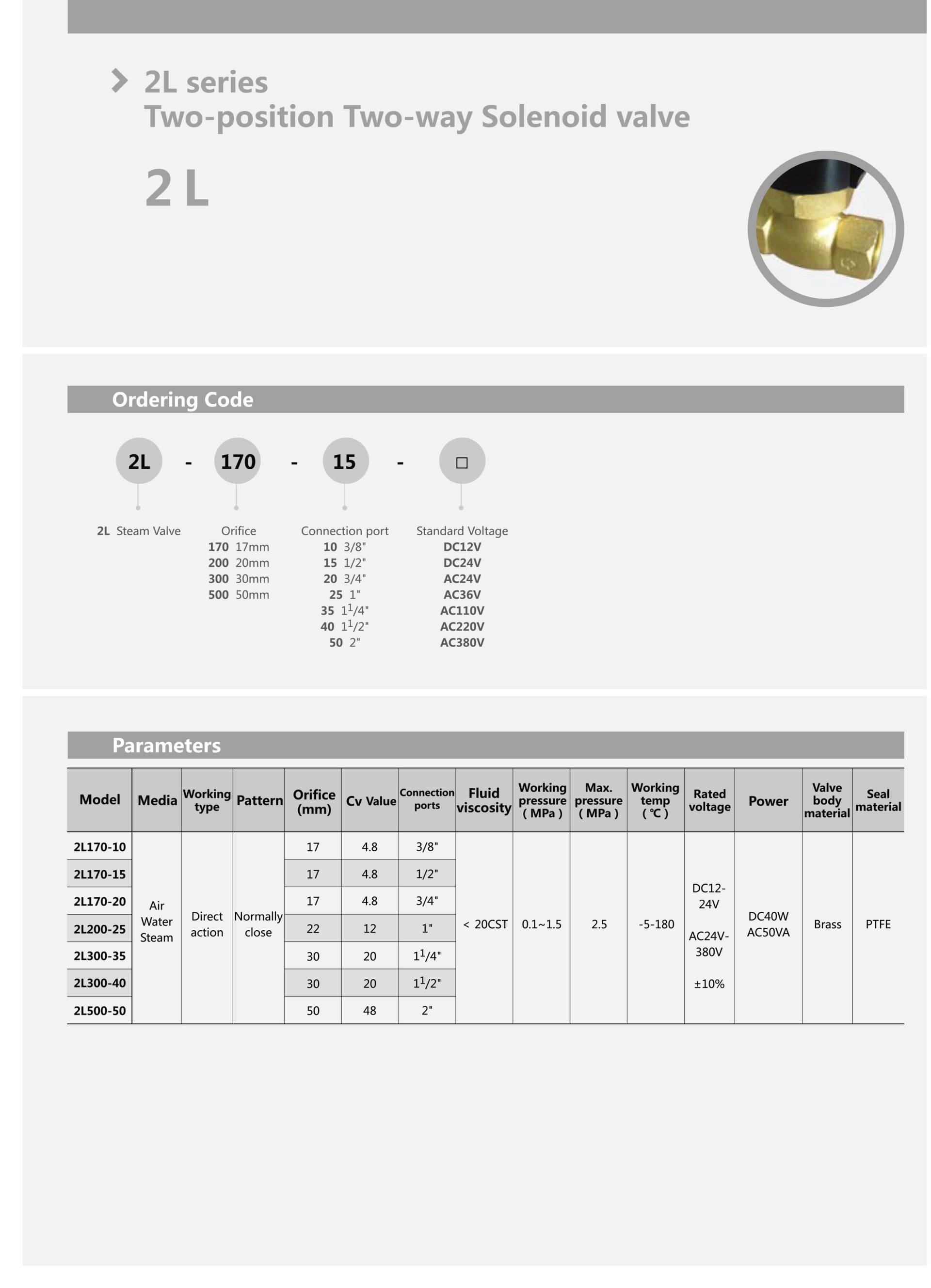 2L Series Solenoid valve for steam application - pneumaengineering