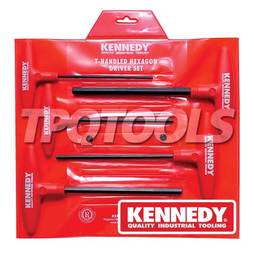 KEN-601-6450K ชุดประแจหกเหลี่ยมตัวที ขนาด 4-10 มม.(5 ตัวชุด) - tpqtools