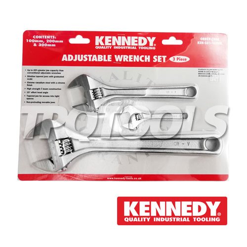 ชุดประแจเลื่อน Chrome Finish Sets KEN-501-1600K - tpqtools