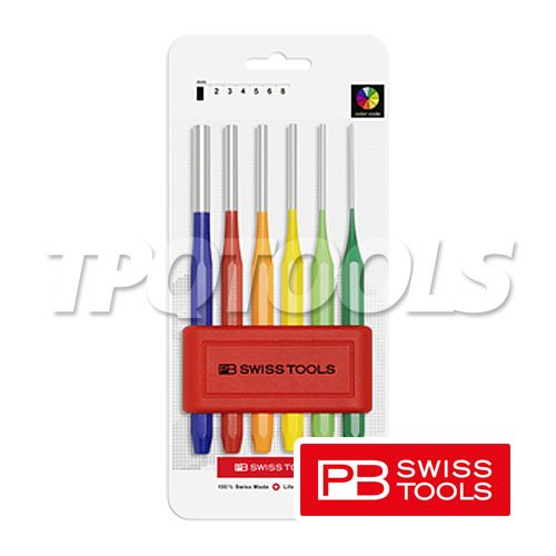 PB755BL-RB เหล็กส่งชุด สีรุ้ง ขนาด 2-8 มม. (6 ตัวชุด) PB SWISS TOOLS - tpqtools