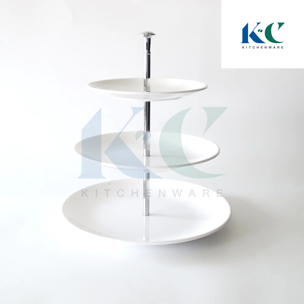 ถาดโชว์ทรงกลม 3 ชั้น 3-Tier high Tea Stand - kckitchenware