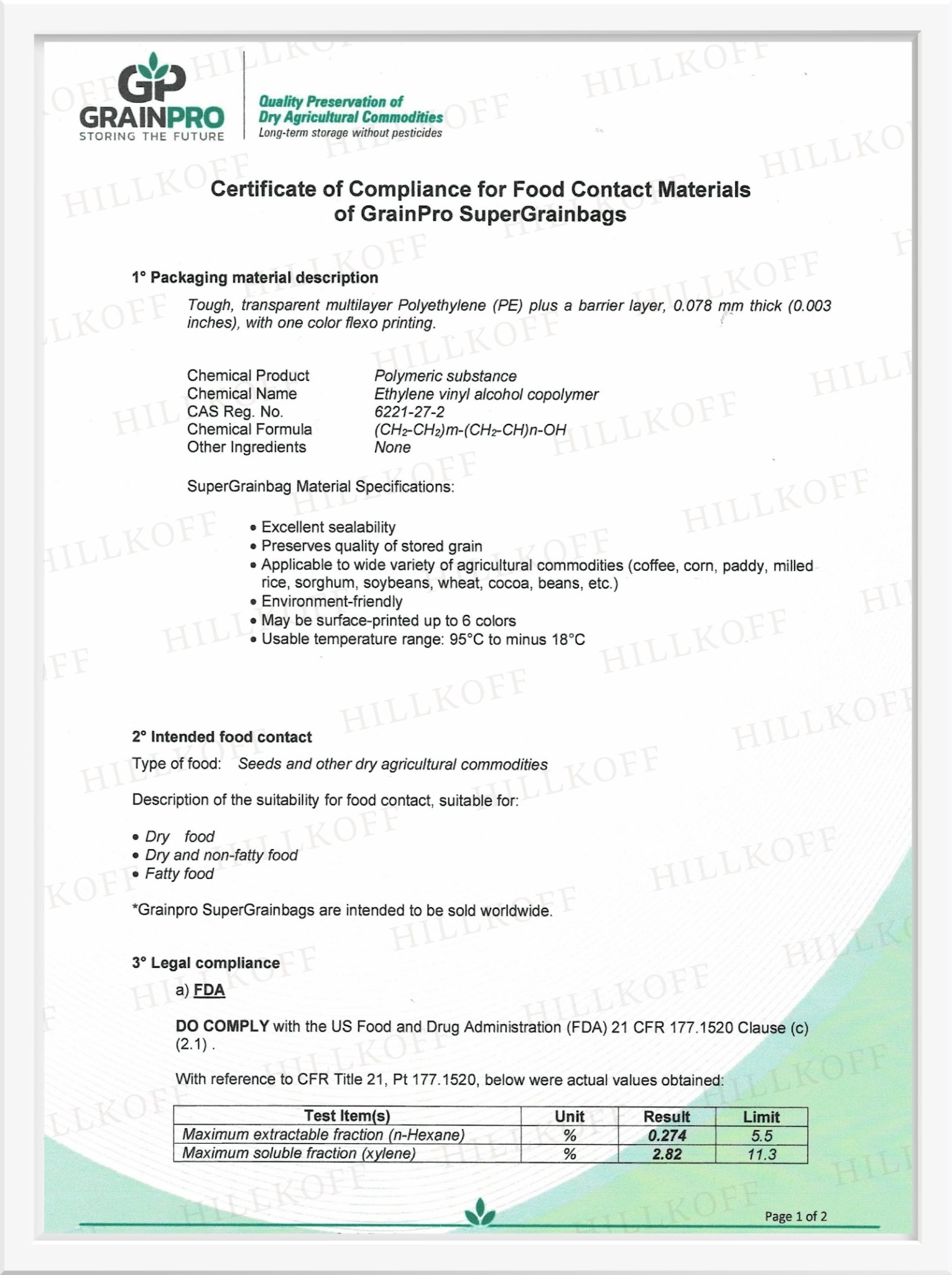 Grainpro Bag SGB Sample1 (Ziplock) - hillkoff