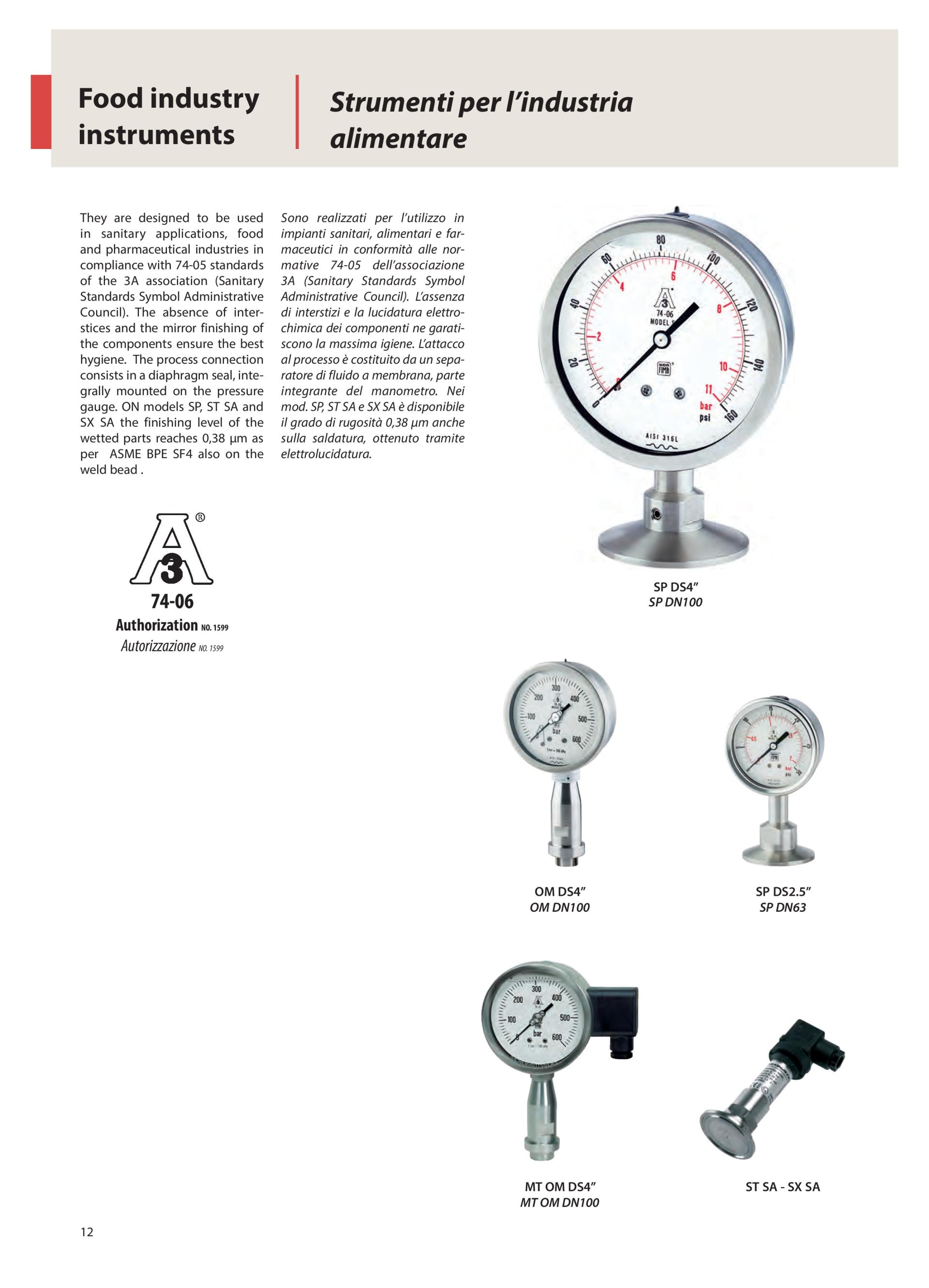 "NUOVAFIMA" PRESSURE GAUGE (เกจวัดแรงดัน) - flowautomech