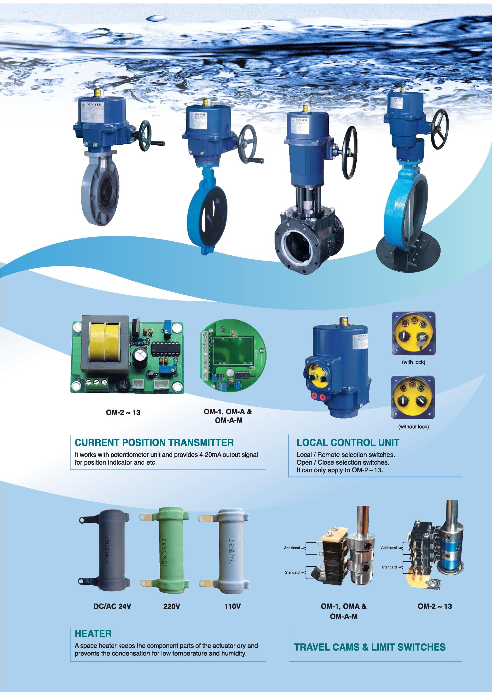 SUN YEH ELECTRIC ACTUATOR (หัวขับไฟฟ้า) - flowautomech
