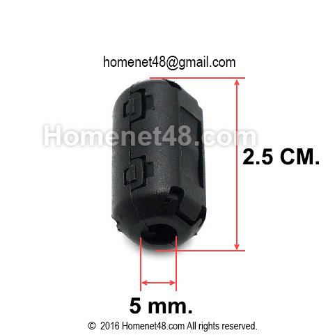 ตัวกรองสัญญาณรบกวน เฟอร์ไรต์ (Ferrite) ลด Noise มีหลายขนาด - homenet48