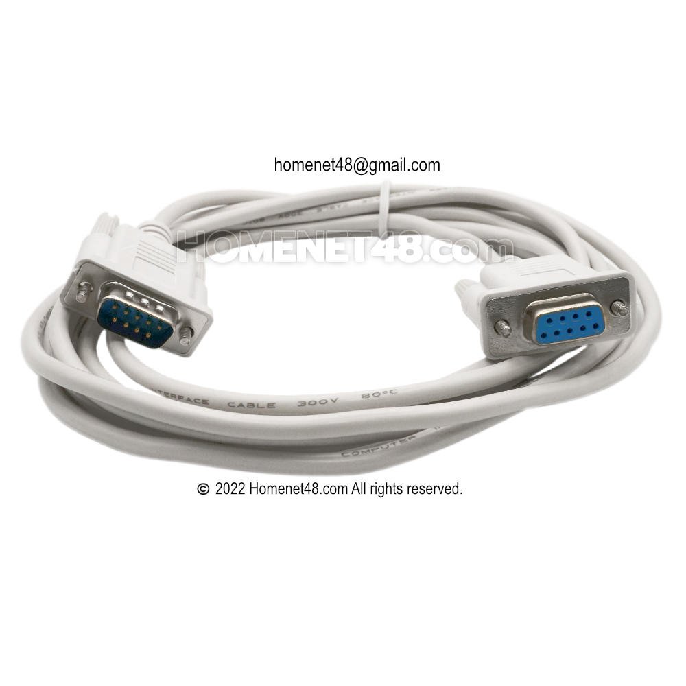RS232 Serial Port DB9 cable to cross head (2-3 Cross) - homenet48