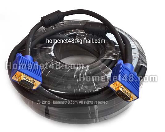 VGA RGB cable, computer monitor cable, gold head (1.8m-50m) - homenet48