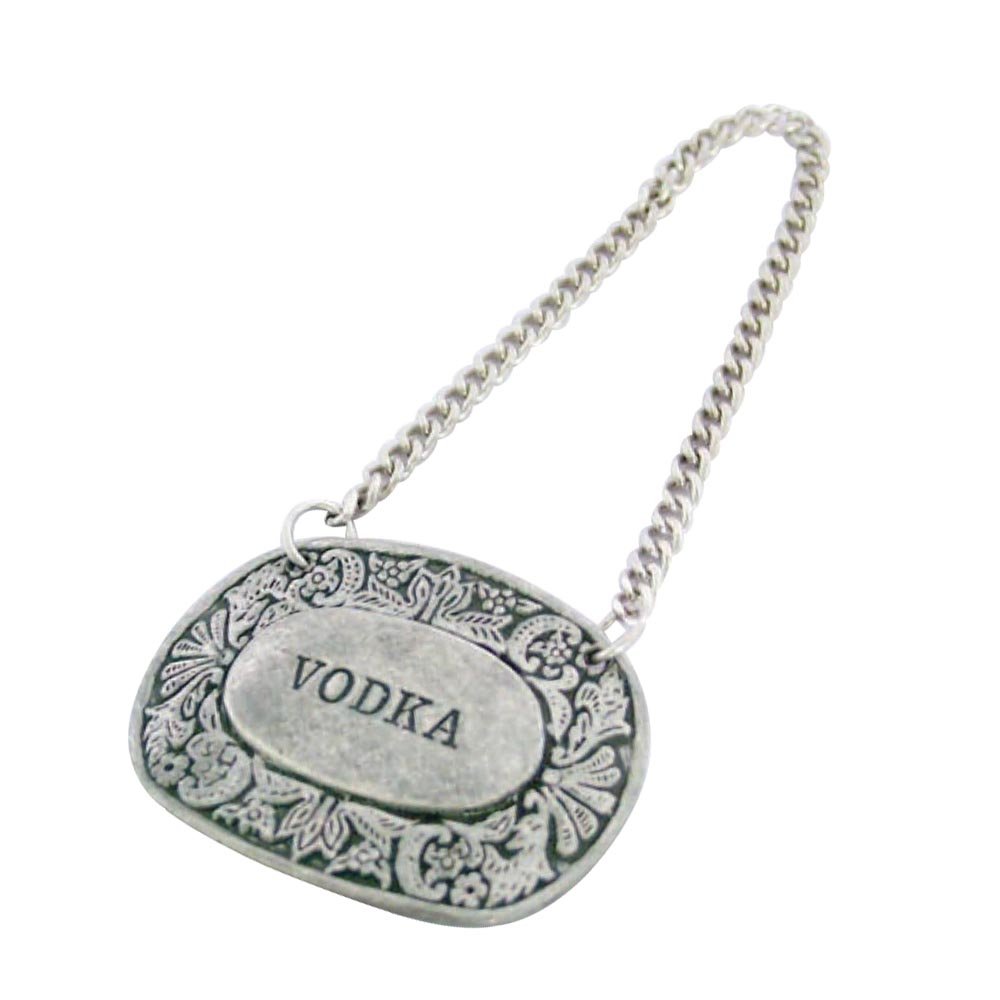 Pewter Bottle Tag_VODKA - pewtersmiths