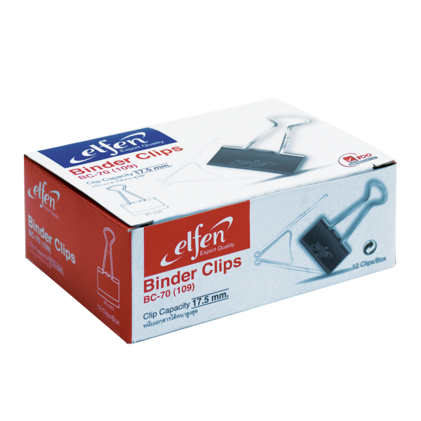 คลิปดำ elfen เบอร์ 109 (40 mm.) - wattanaphan