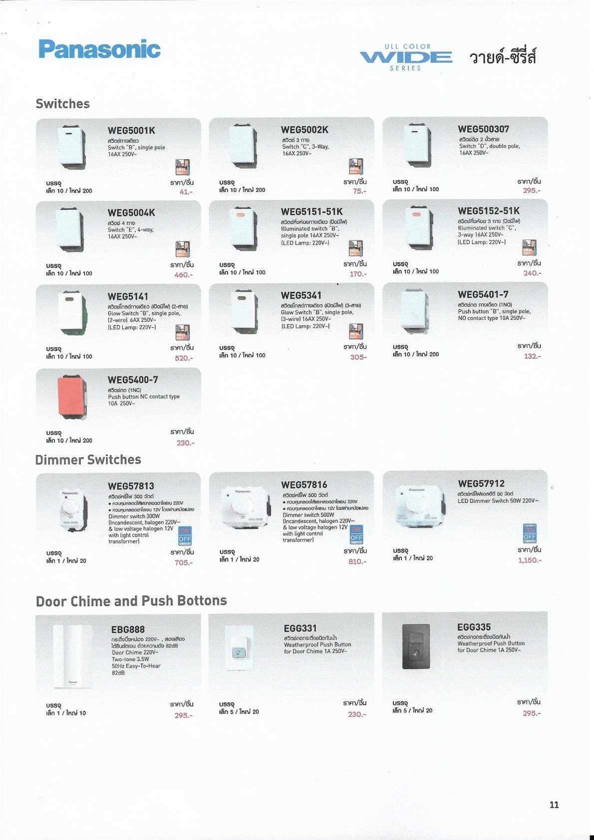 แคตตาล็อก Panasonic (พานาโซนิค) INITIO , FULL-color , WIDE Series ...