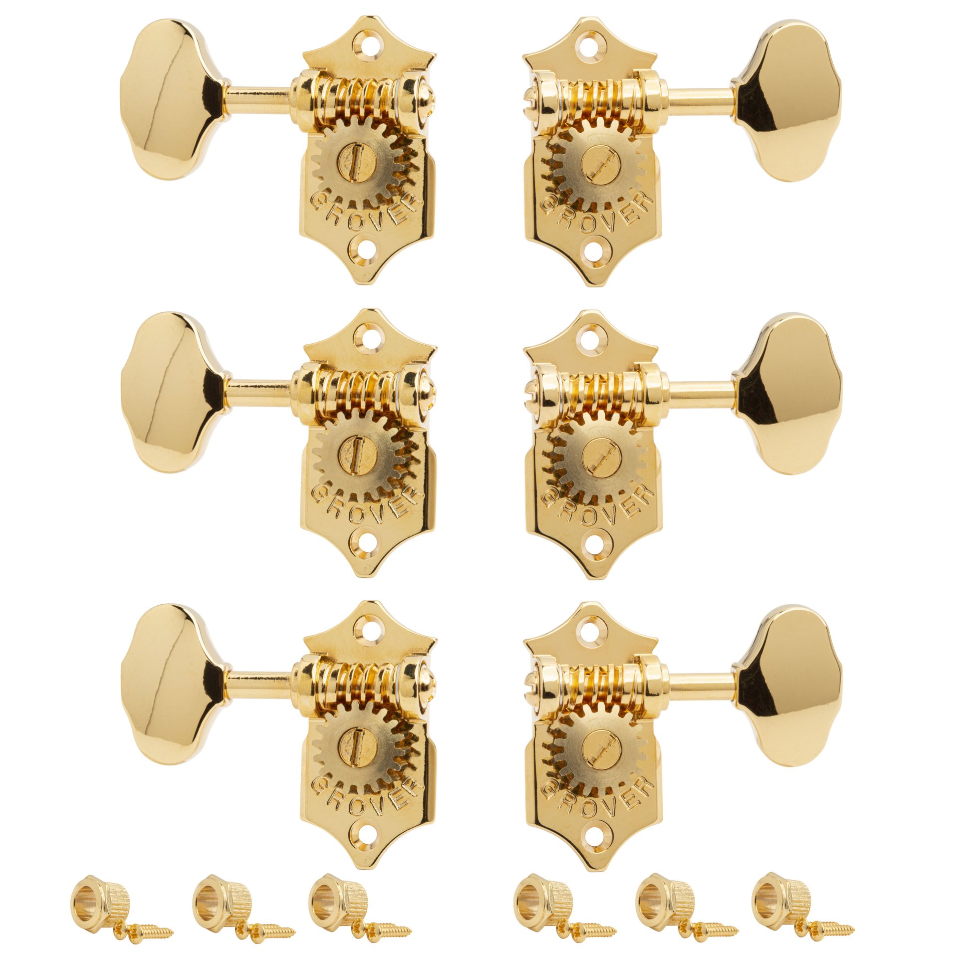 Grover 18:1 Sta-Tite V97-18GA 3x3 Machine Heads, Gold - acousticvilla