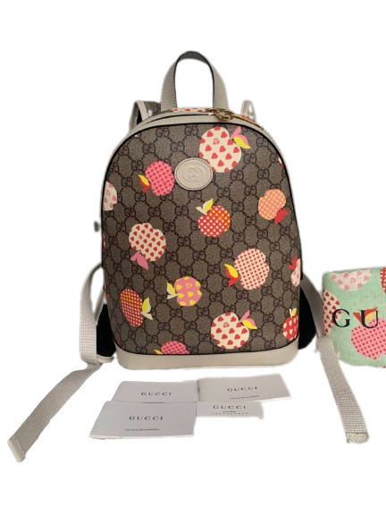 GUCCI Valentine's Day Apple-print Backpack In Neutrals - brandnamechanchisa